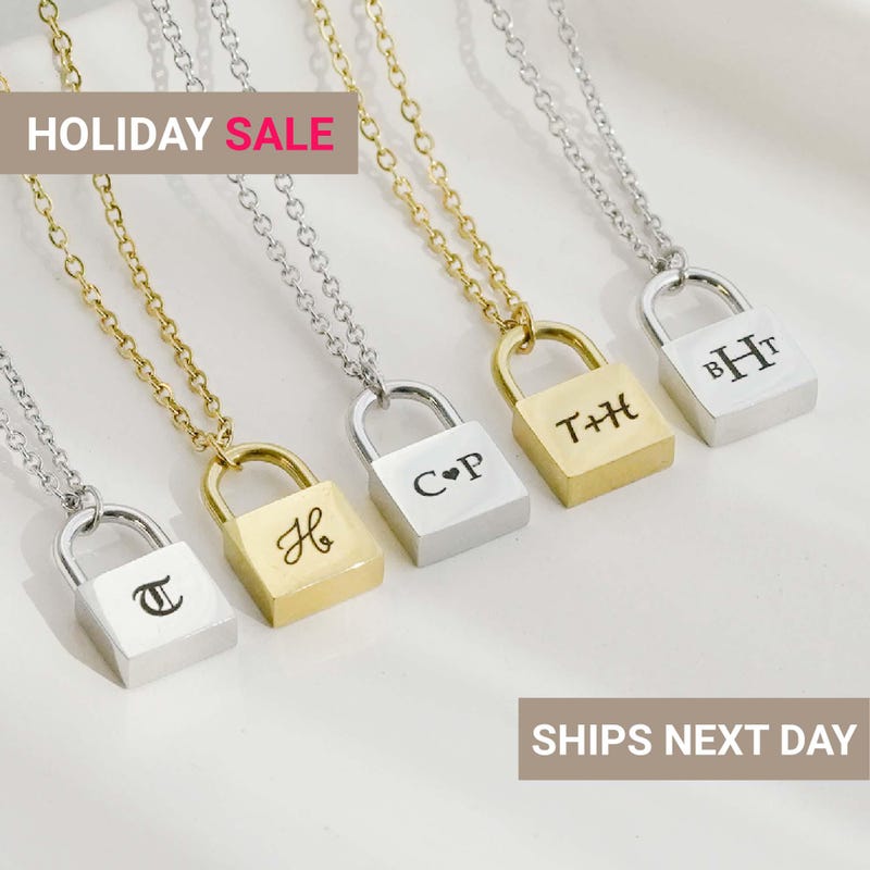 Padlock Necklace - Etsy