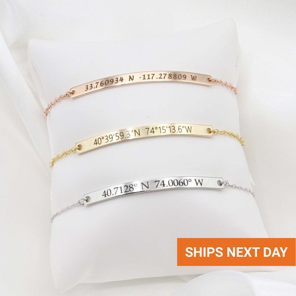 Coordinate Bracelet - Etsy