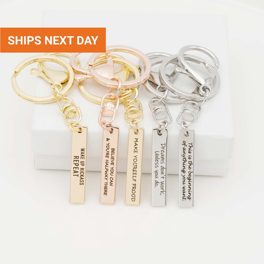 Unique Engraved Keychain, Personalize Gift Keychains for Women, Best ...