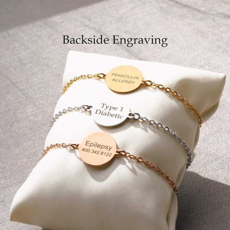 Elegant Medical ID Bracelet Women Kids, Medical Alert Bracelet ...