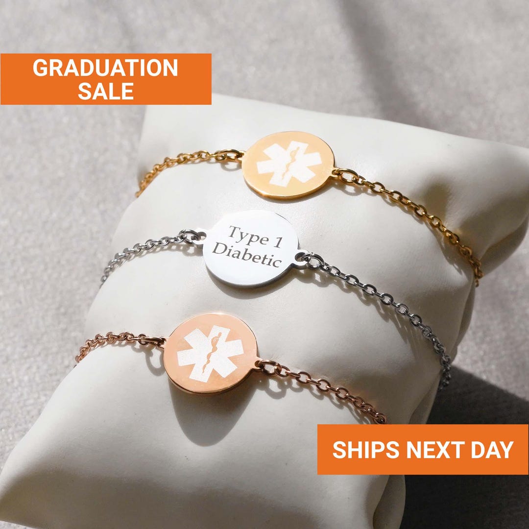 Elegant Medical ID Bracelet Women Kids, Medical Alert Bracelet ...