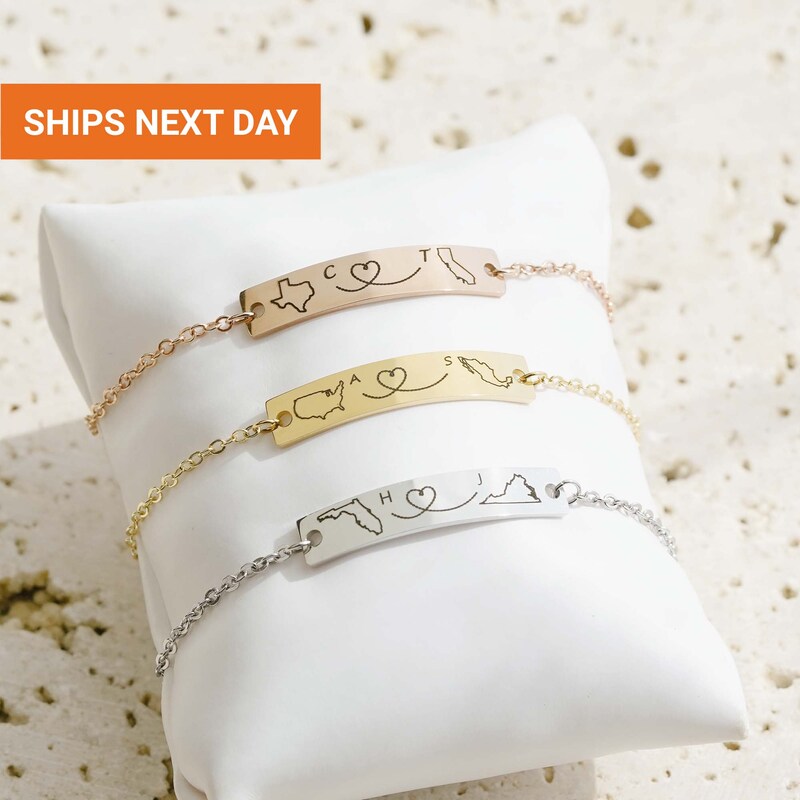 Long Distance Relationship Bracelet - Etsy