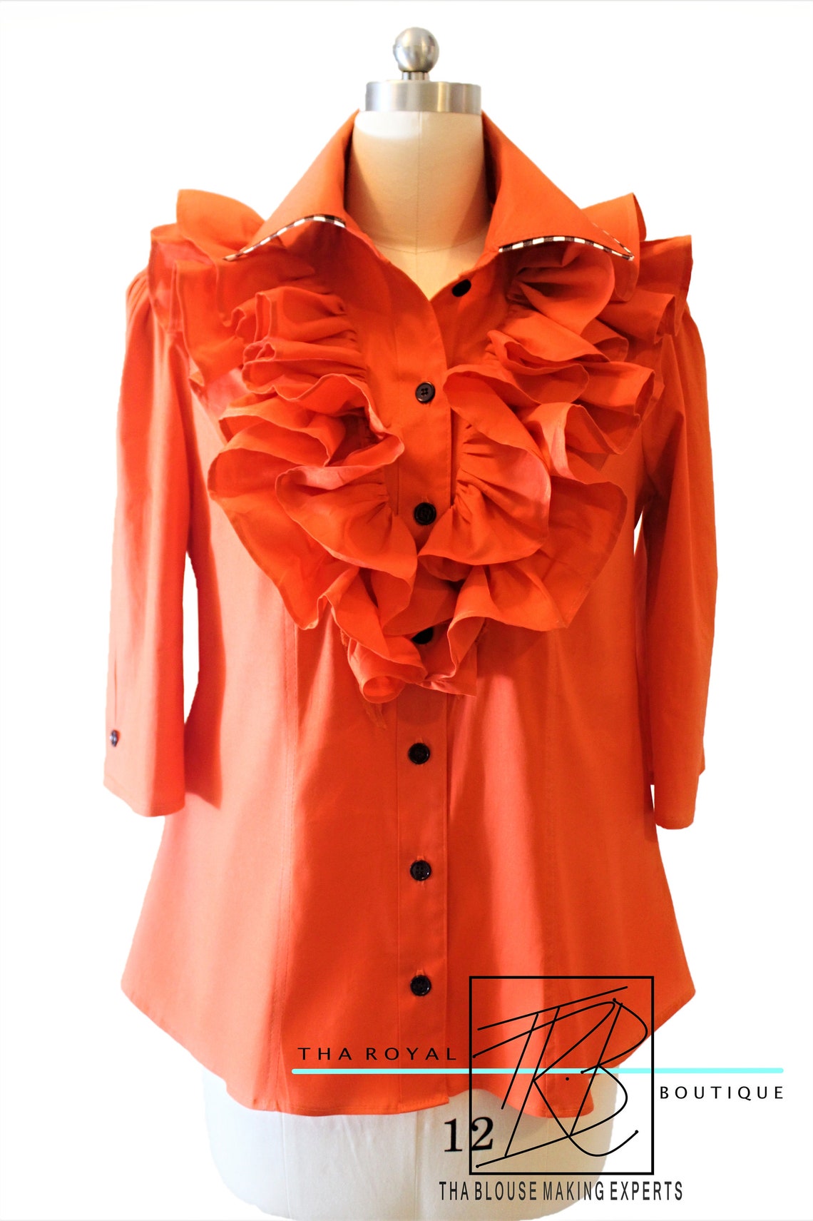 Fly Collar Ruffled Blouse Ruffle Blouse Ruffle Blouse With - Etsy