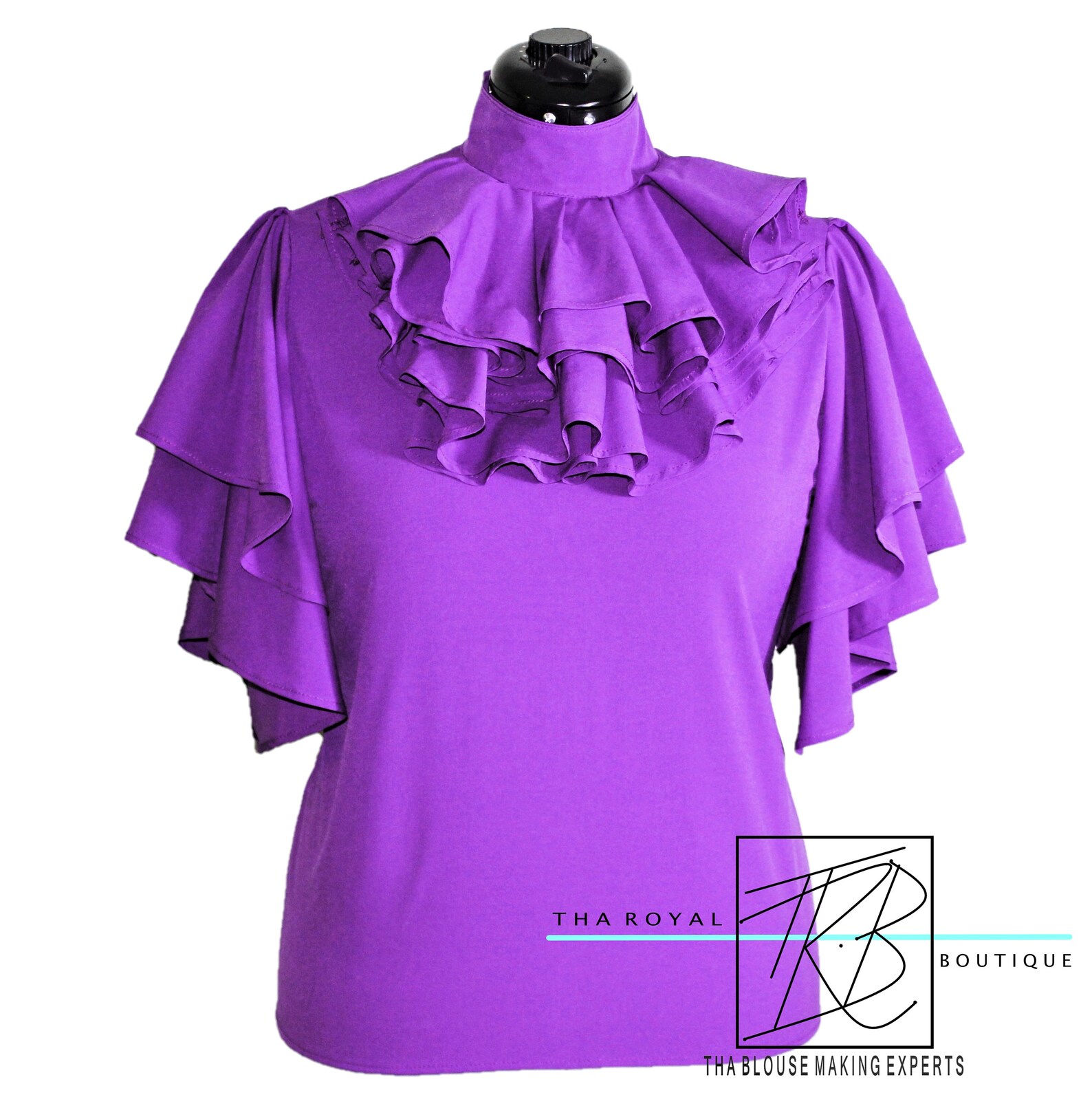 Tiered Ruffle Blouse, Tiered Ruffled Flounce Sleeve Blouse, Ruffle ...