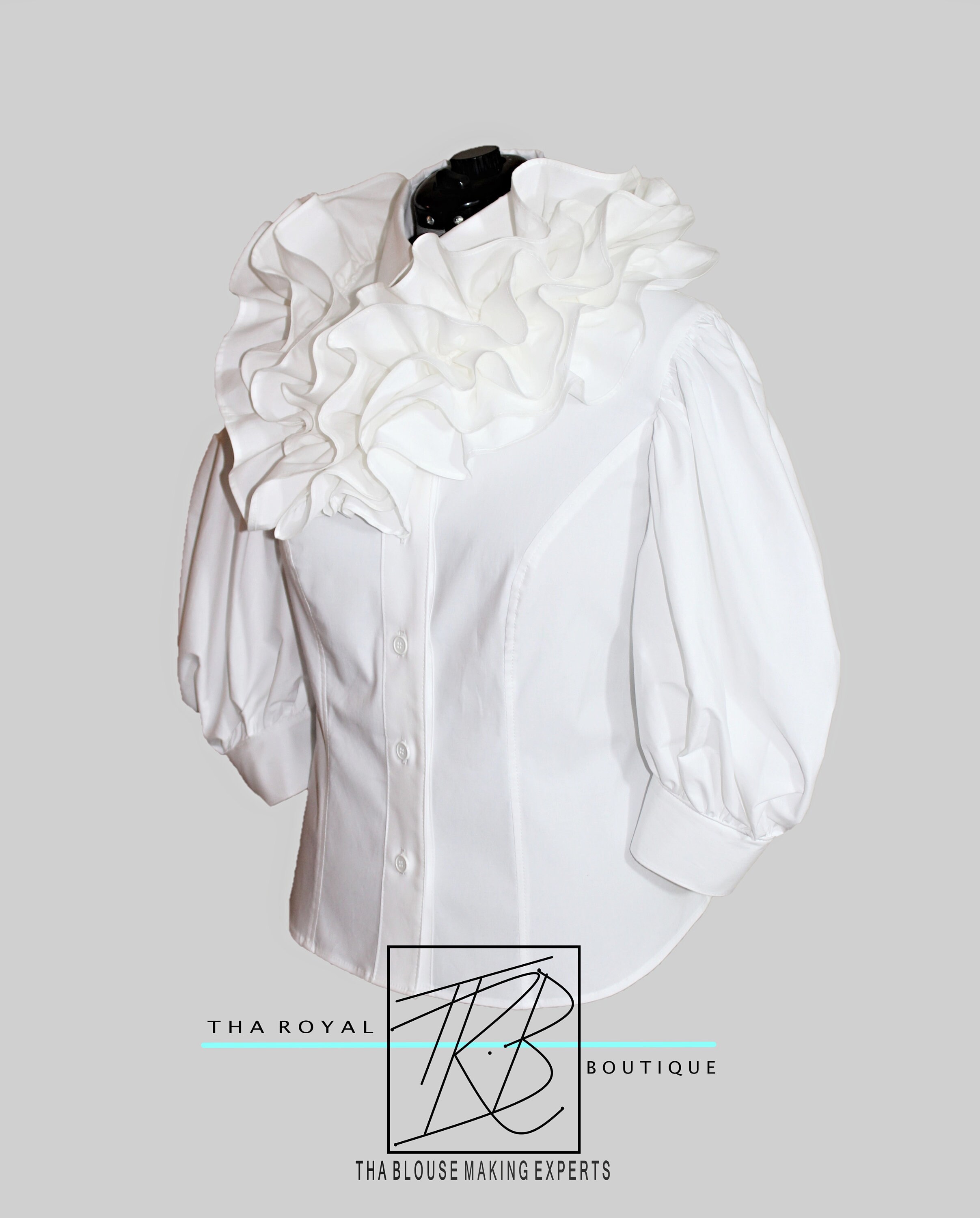 Ruffle Blouse, White Ruffle Blouse, Shirt With Ruffles, Detachable Bow ...