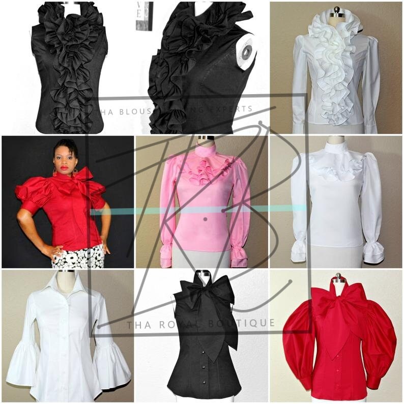 Tiered Ruffle Blouse| Cascade Ruffle Blouse| Ruffle Blouse| Blouse With ...