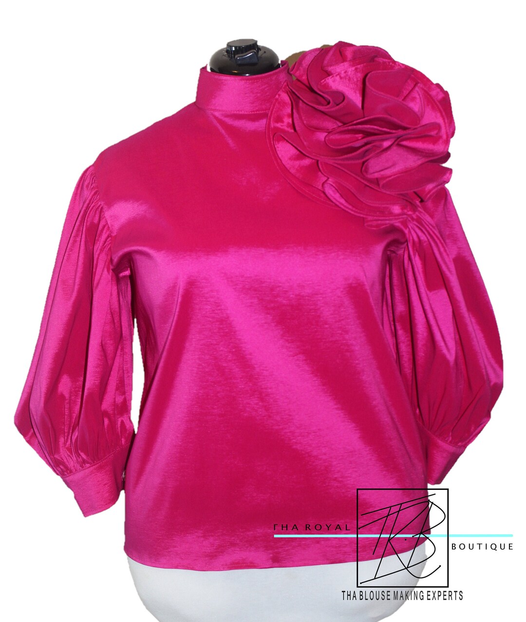 Circle Flower Blouse Blouse With Detachable Flower Blouse With Circle ...