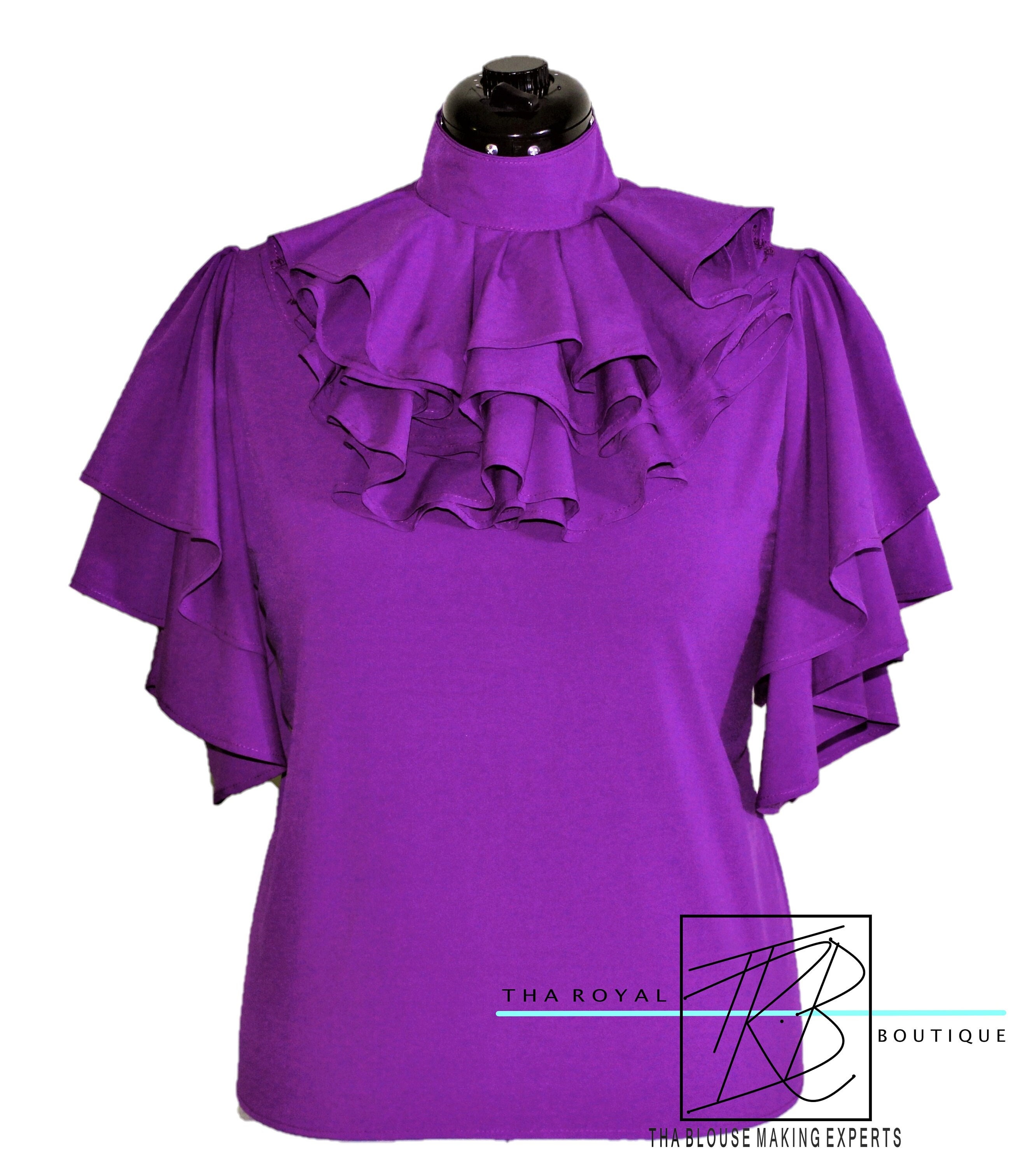 Tiered Ruffle Blouse, Tiered Ruffled Flounce Sleeve Blouse, Ruffle ...