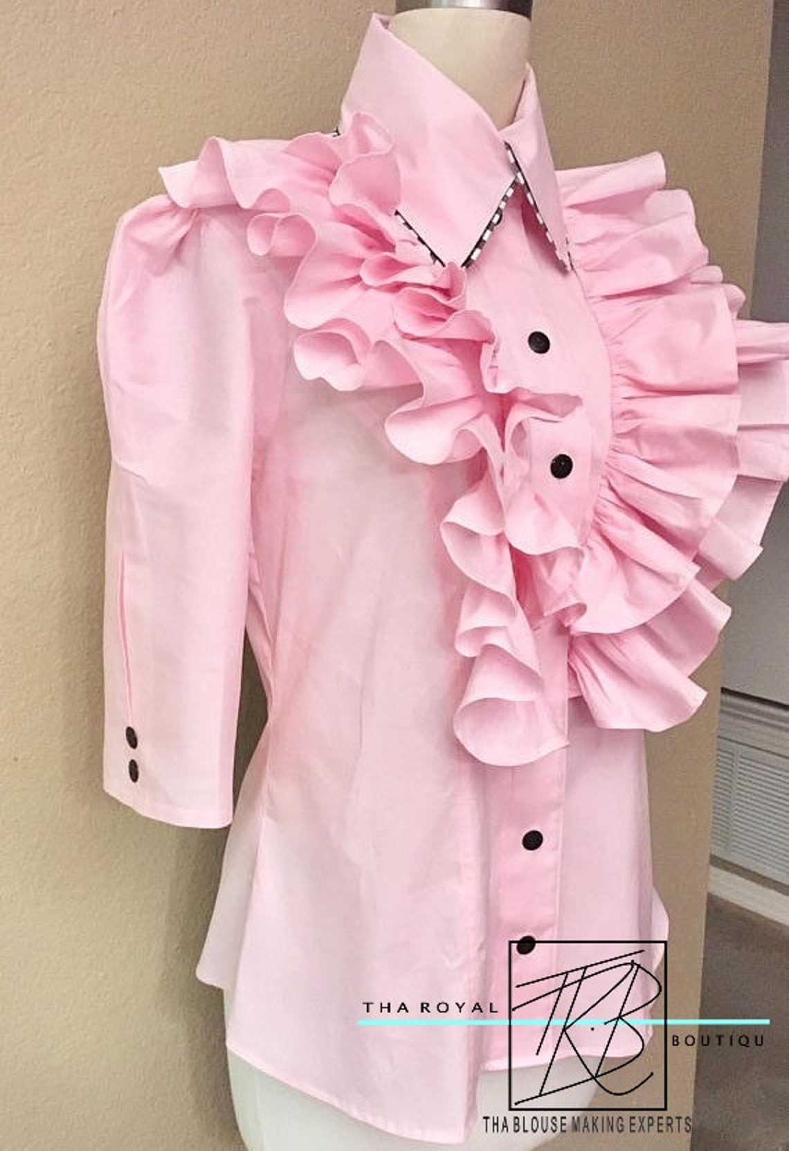 Fly Collar Ruffled Blouse Ruffle Blouse Ruffle Blouse With - Etsy