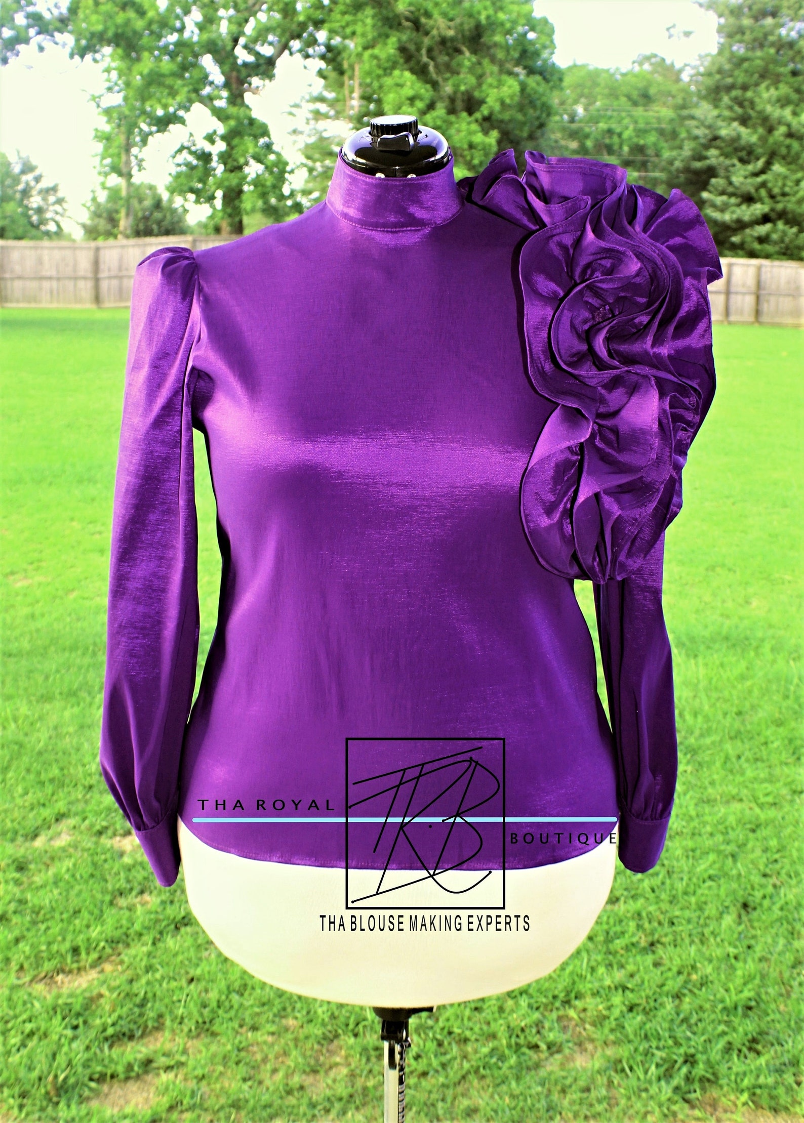 Cascade Flower Pin Blouse Blouse With Detachable Cascade Flower Pin ...