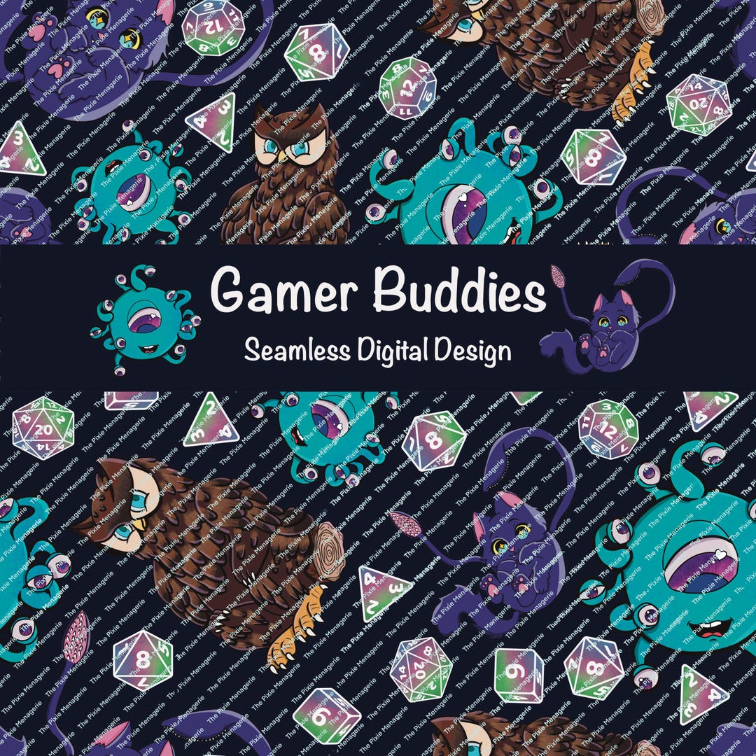 Gamer Buddies. Seamless Repeating Pattern. Digital File - Etsy