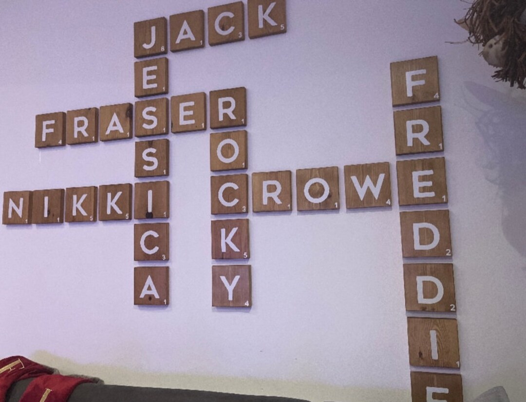 Large Wall Scrabble Tile Wall Hanging Home Decor Wood New Home Gift - Etsy