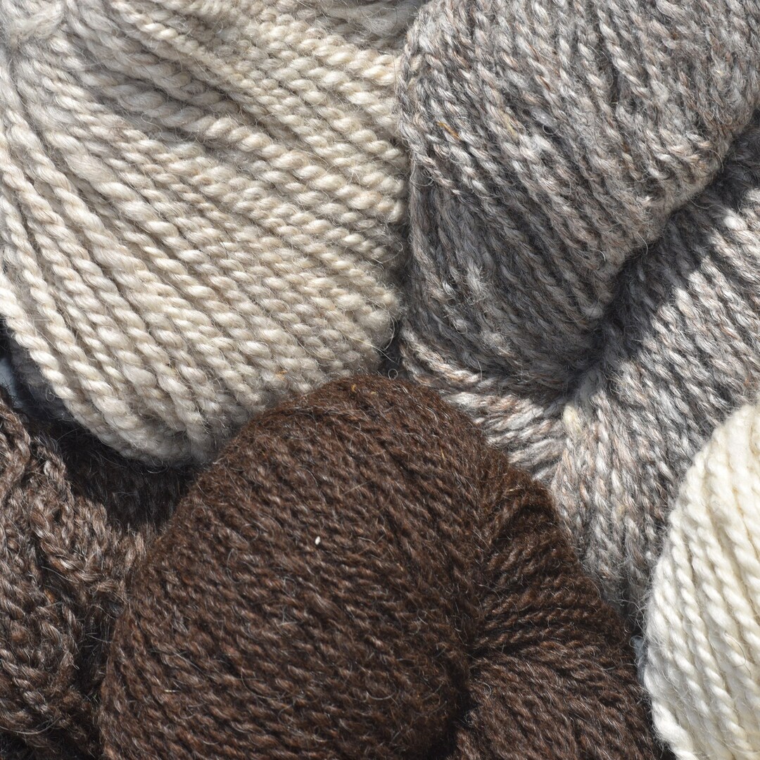 Worsted Aran Weight Icelandic Sheep Yarn Skein No Dye Natural Color ...