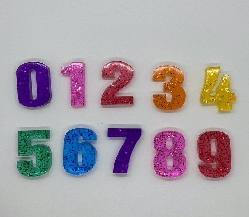 Glitter Rainbow Alphabet & Number Set - Etsy