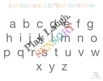 Printable Upper Case Letter Matching for Play. Laugh. Sensory | Etsy