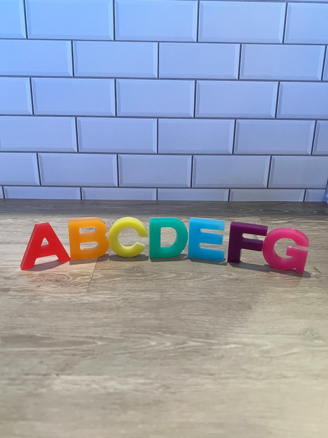 Solid Rainbow Alphabet & Number Set - Etsy