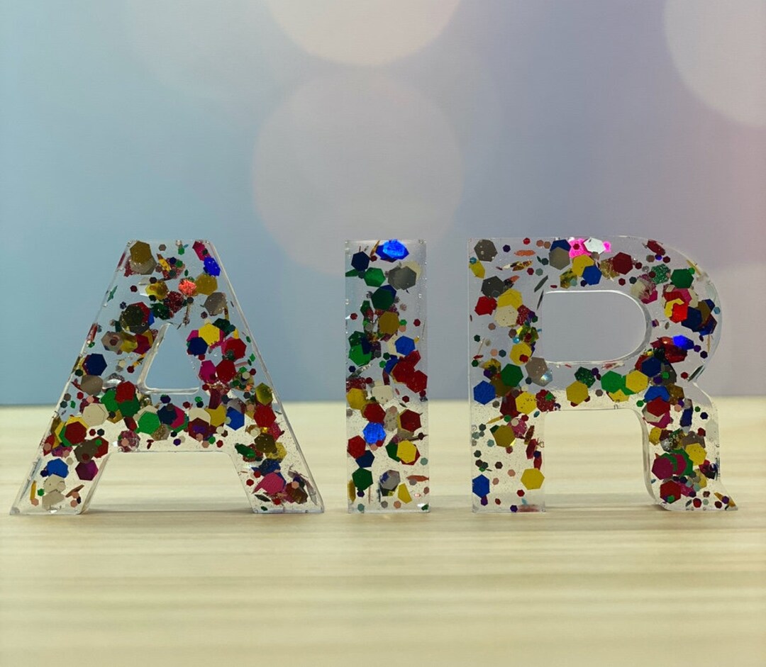 Glitter Confetti Alphabet & Number Set - Etsy
