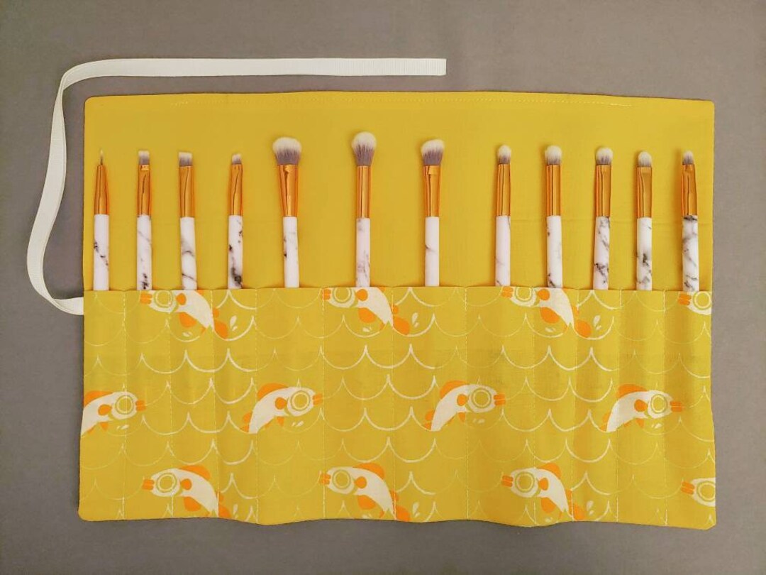 Golden Koi Fish Makeup Brush Roll Holder - Etsy