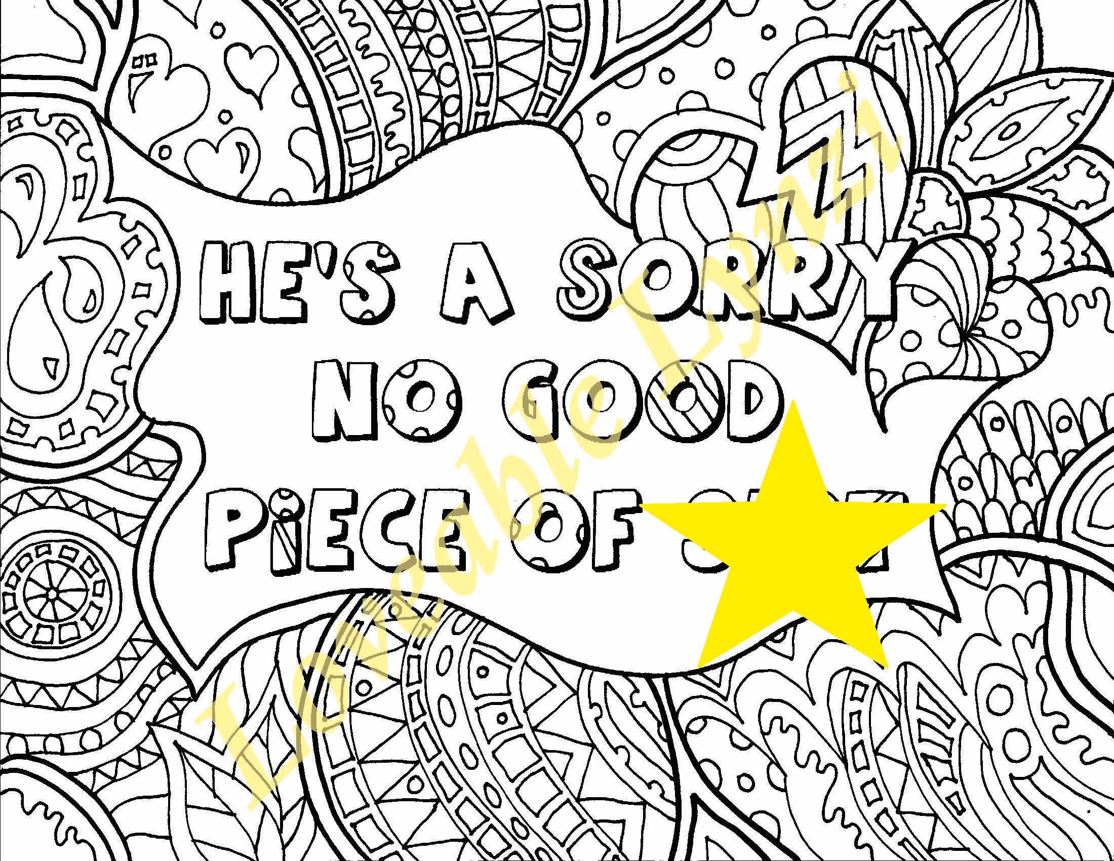 Adult Coloring Book, Printable!! INSTANT DOWNLOAD! Pdf. the Break-up ...