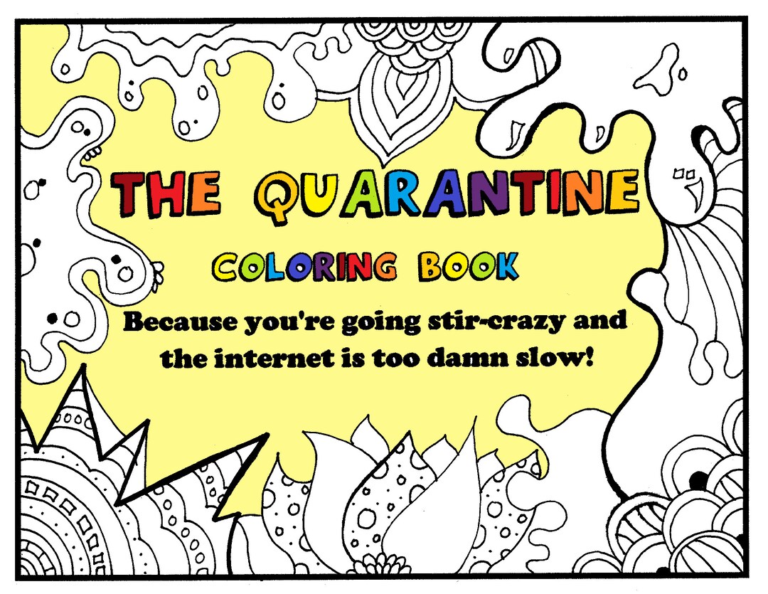 The Quarantine Coloring Book Adult Coloring Book PDF. PRINTABLE Instant ...