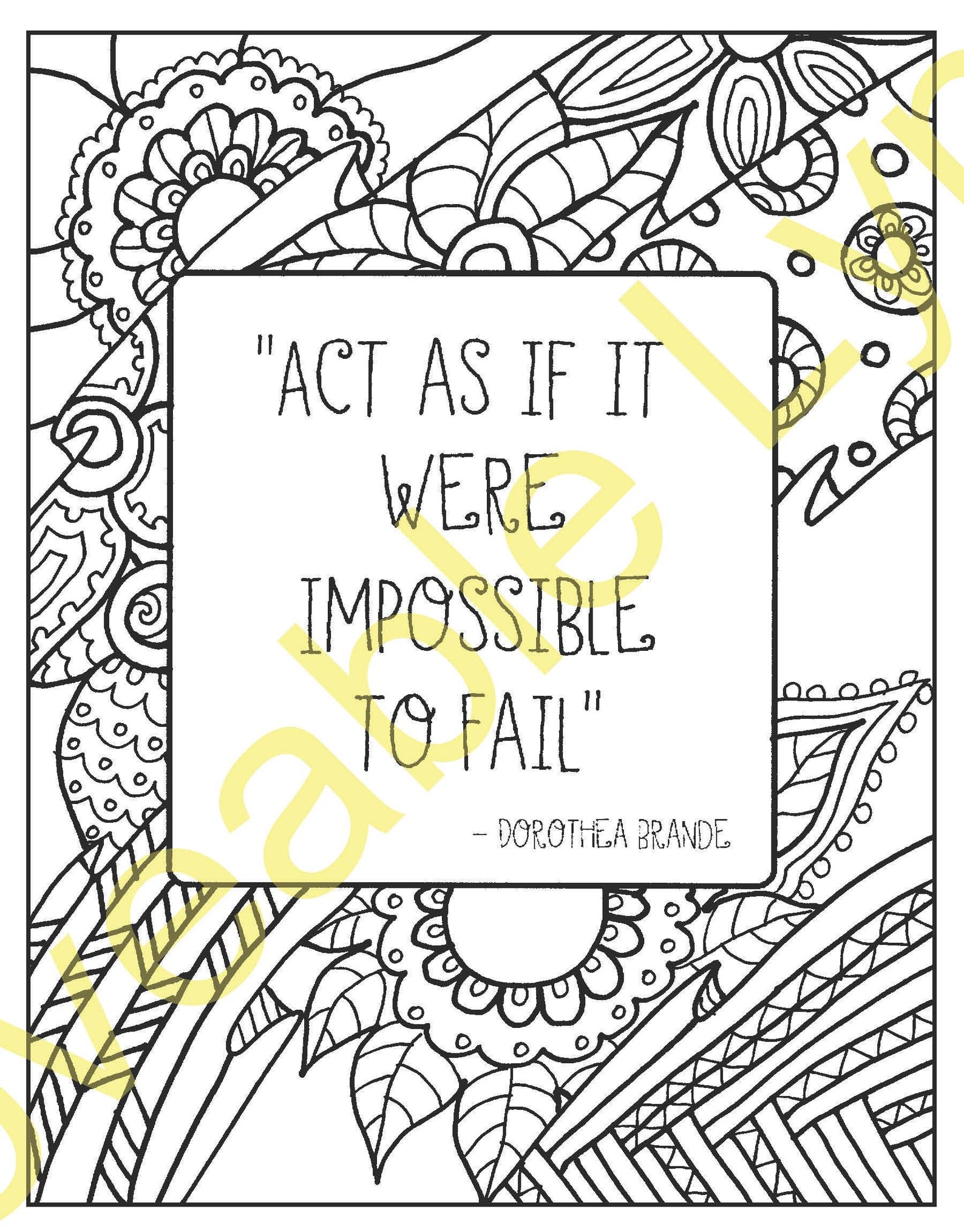 Adult Coloring Book PDF. Printable!! INSTANT DOWNLOAD! 15 Positive ...