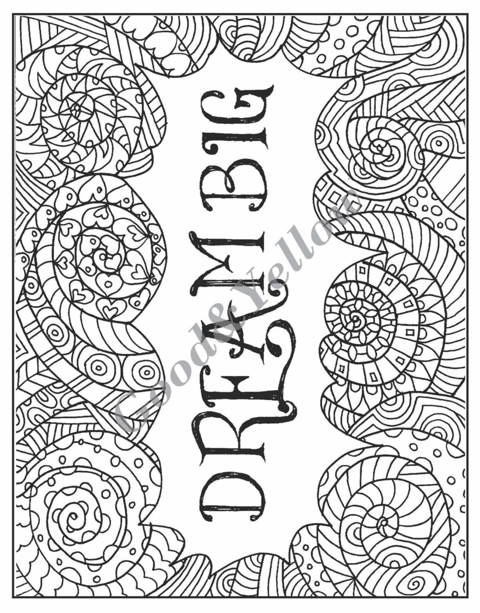Adult Coloring Book PDF. Printable!! INSTANT DOWNLOAD! 15 Positive ...