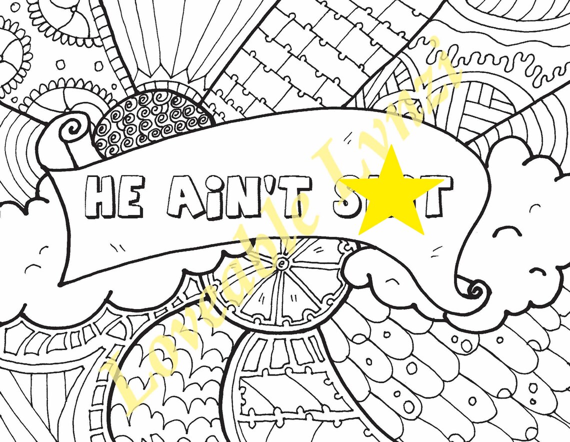 Adult Coloring Book, Printable INSTANT DOWNLOAD Pdf. the Break-up Adult ...