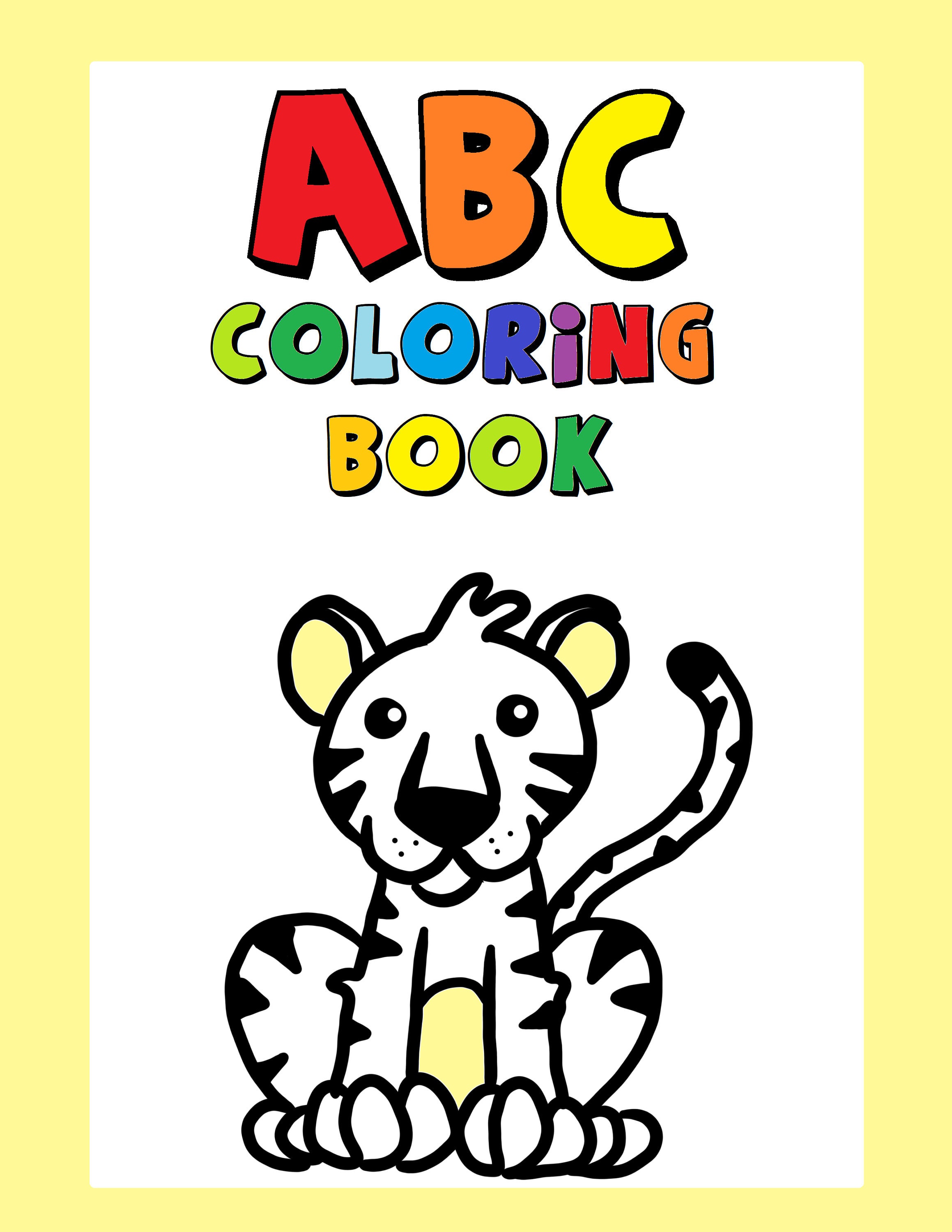 ABC Coloring Book! PDF. Printable!! Instant Download! 27 Kids Alphabet ...
