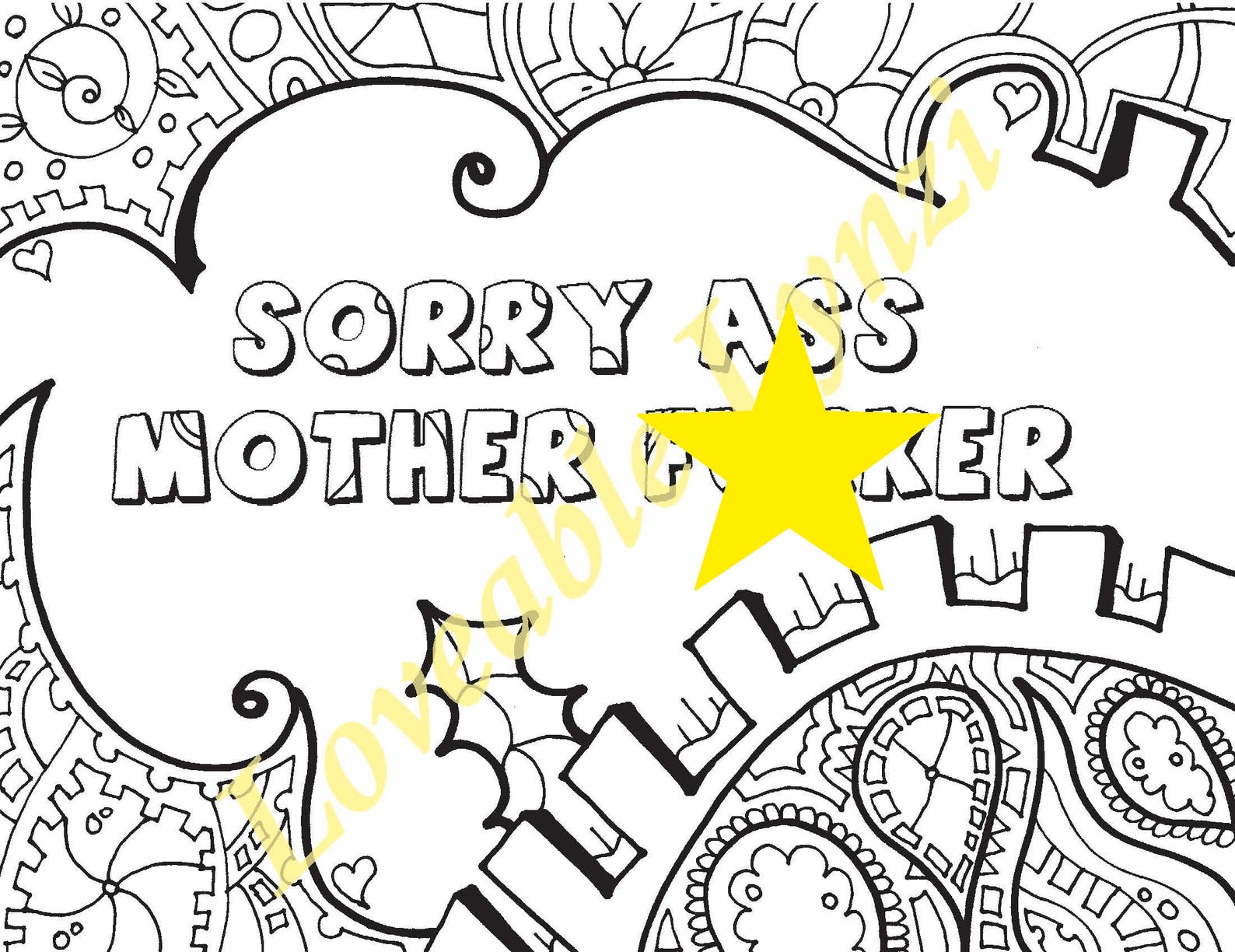 Adult Coloring Book, Printable!! INSTANT DOWNLOAD! Pdf. the Break-up ...