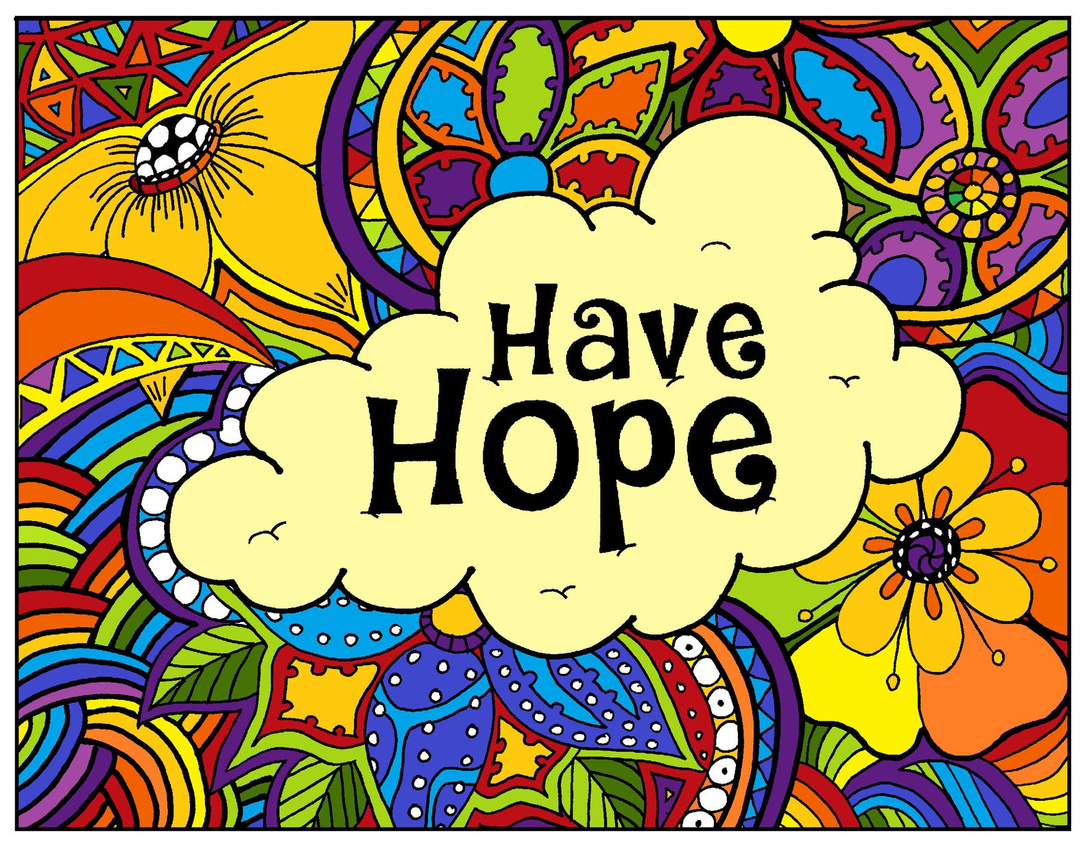Have Hope: Adult Coloring Page From Our Affirmations Coloring Book ...