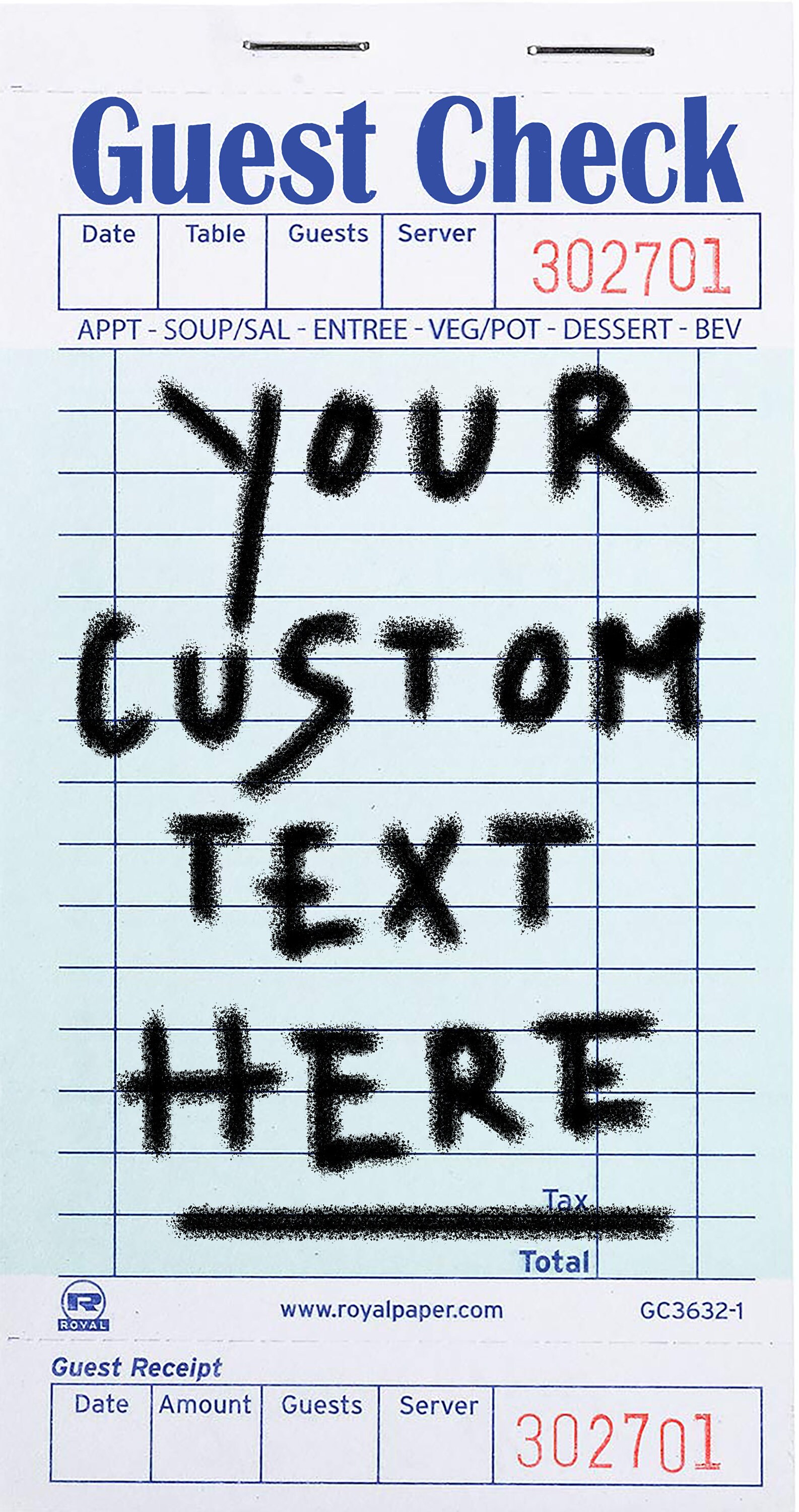 Guest Check CUSTOM REQUEST Poster/wall Art, Aesthetic Room Decor - Etsy