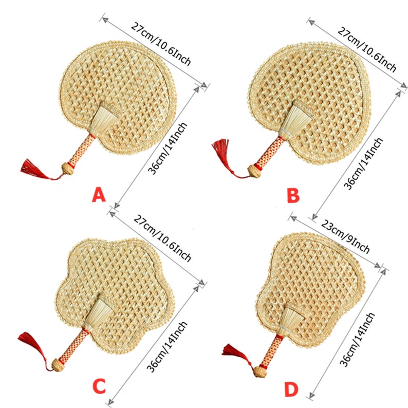 Natural Handmade Straw Fan - Hand Fans,wedding Fans,boho Home Decor ...