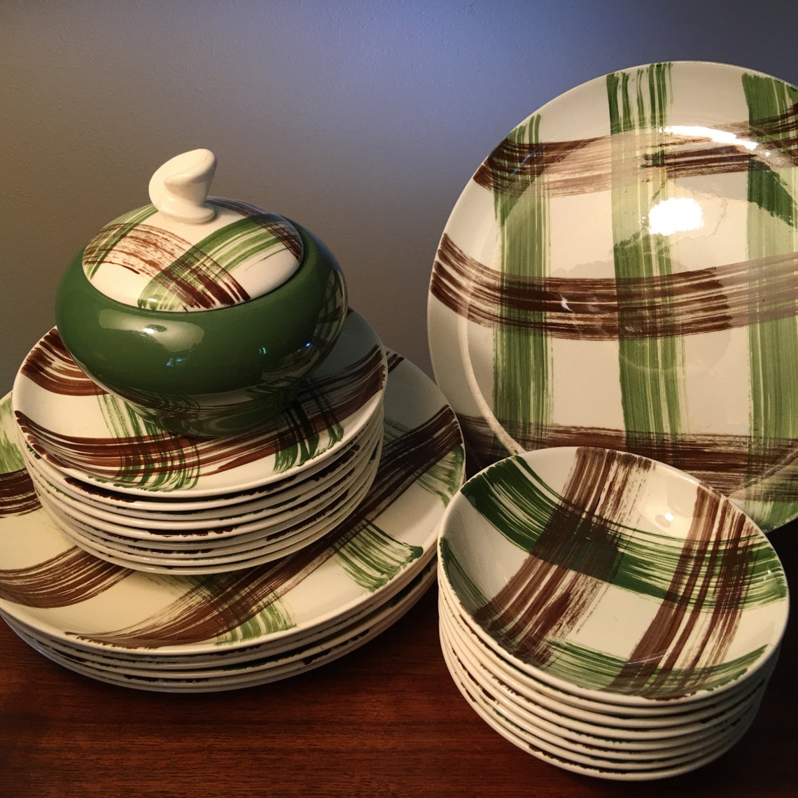 Original hand painted Heather Plaid Scottish Tartan bread and | Etsy