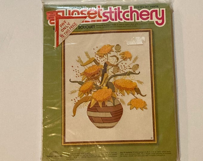 Sunset Stitchery Kit Sunflowers 16x20 NOS - Etsy
