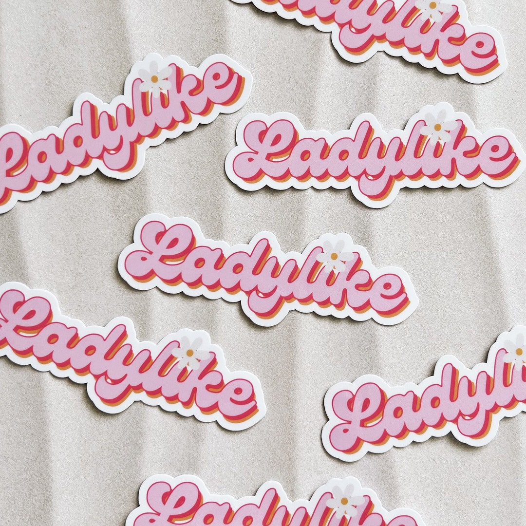 Ladylike Retro Waterproof Vinyl Decal Stickers, Party Favors - Etsy