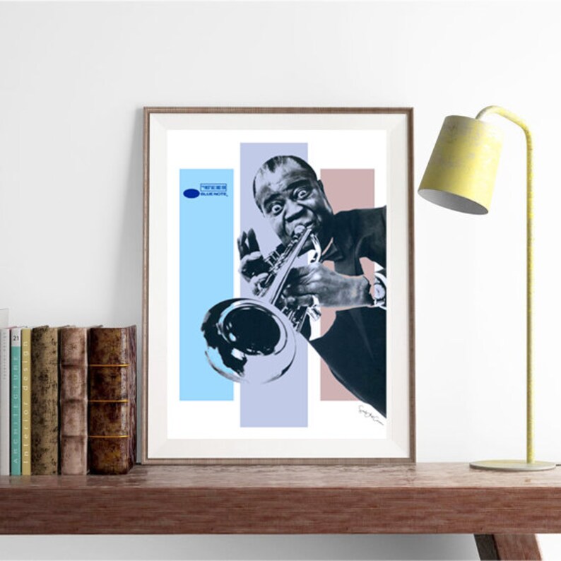 Louis Armstrong Mixed Media Collage, Jazz, Blues, Music, Vintage ...
