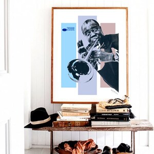 Louis Armstrong Mixed Media Collage, Jazz, Blues, Music, Vintage ...