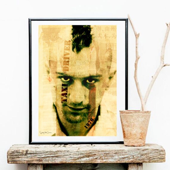 Taxi Driver Mixed Media Collage Robert De Niro Film | Etsy