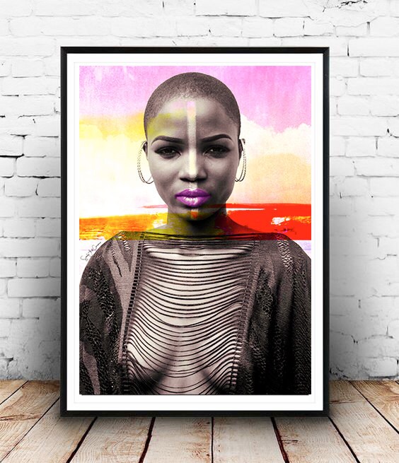 African Woman Mixed Media Collage, Photo, Woman, Dress, Africa, Vintage ...