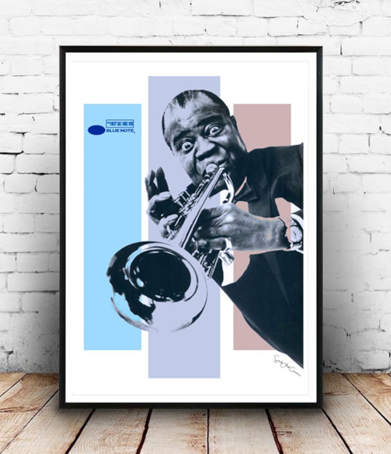 Louis Armstrong Mixed Media Collage, Jazz, Blues, Music, Vintage ...