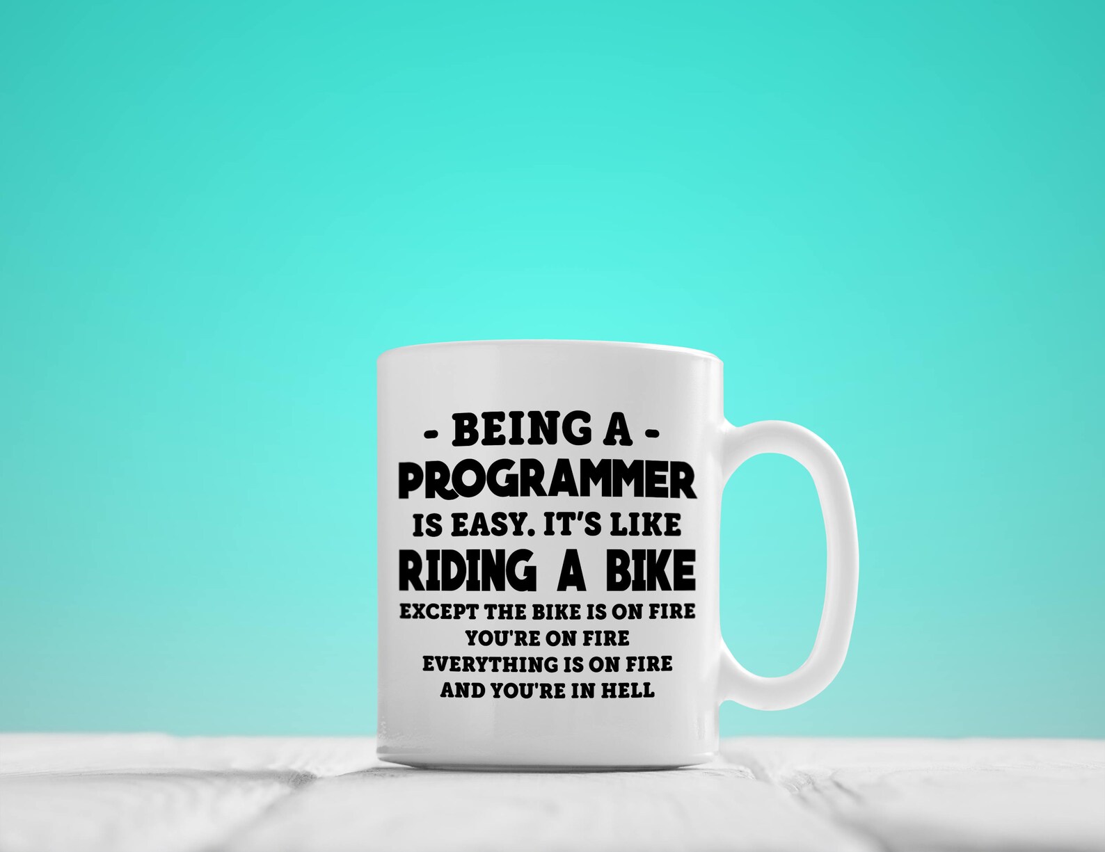 Programmer Mug Being A Programmer Is Easy Mug Programmer Etsy Uk