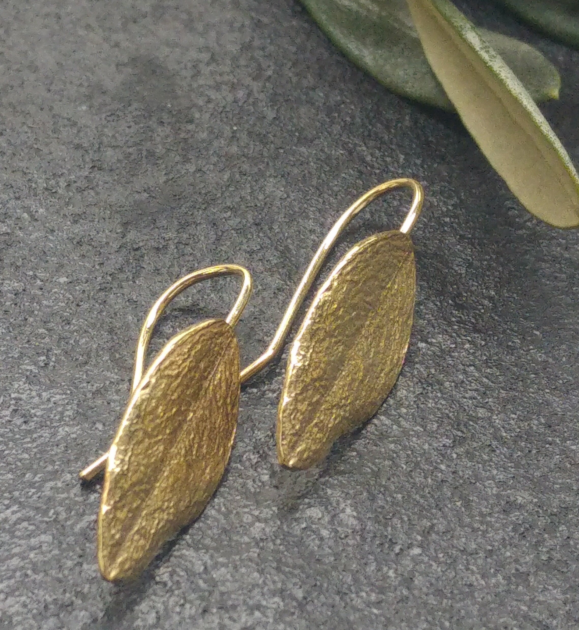 Gold Olive Leaf Earrings, Natural Jewelry, Jewelry Inspired by the ...