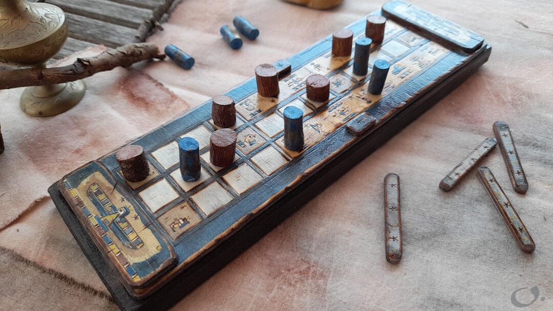Royal Game of Aseb Handmade Wooden Board Game of Ancient Egypt, Game of ...