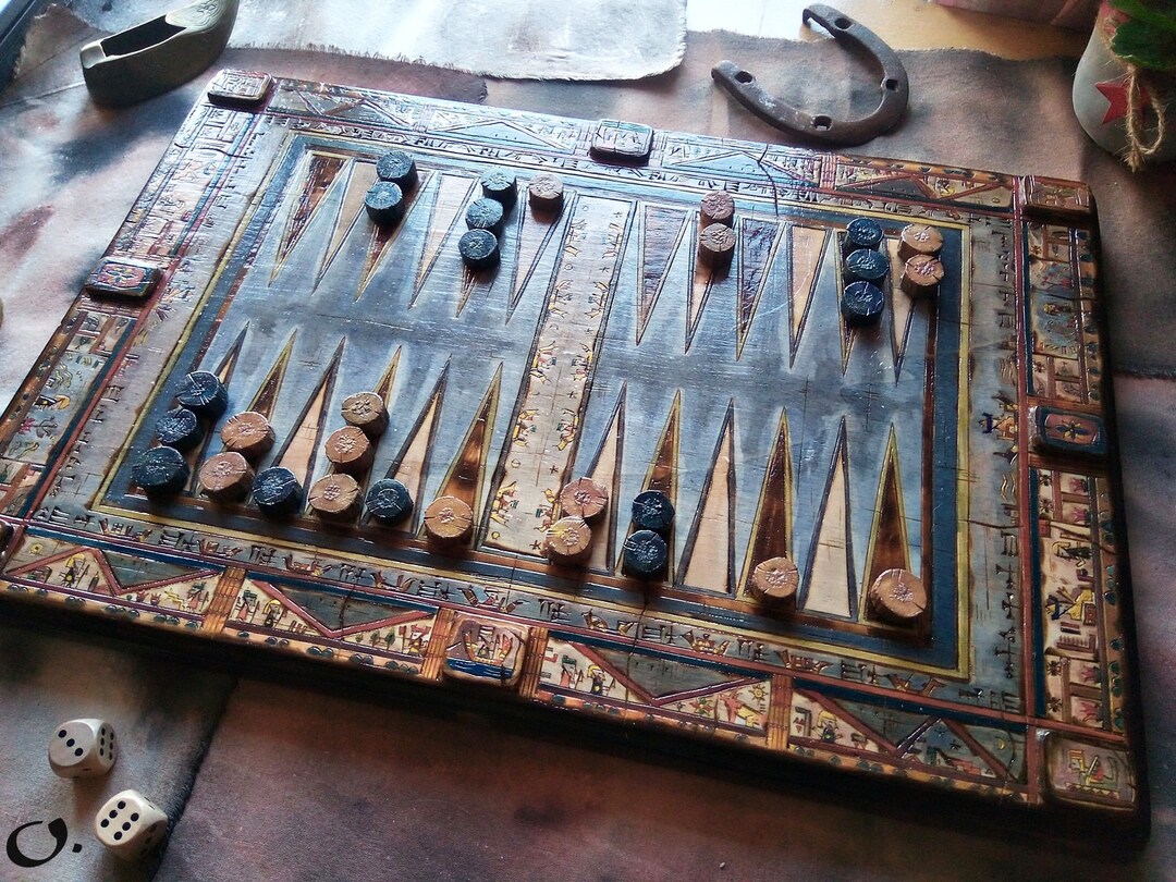 Backgammon Handmade Board Game of Ancient Mesopotamia, Gilgamesh ...