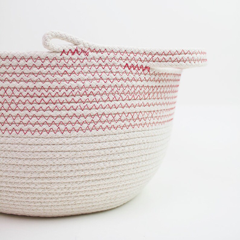 Small Rope Coil Basket | Etsy