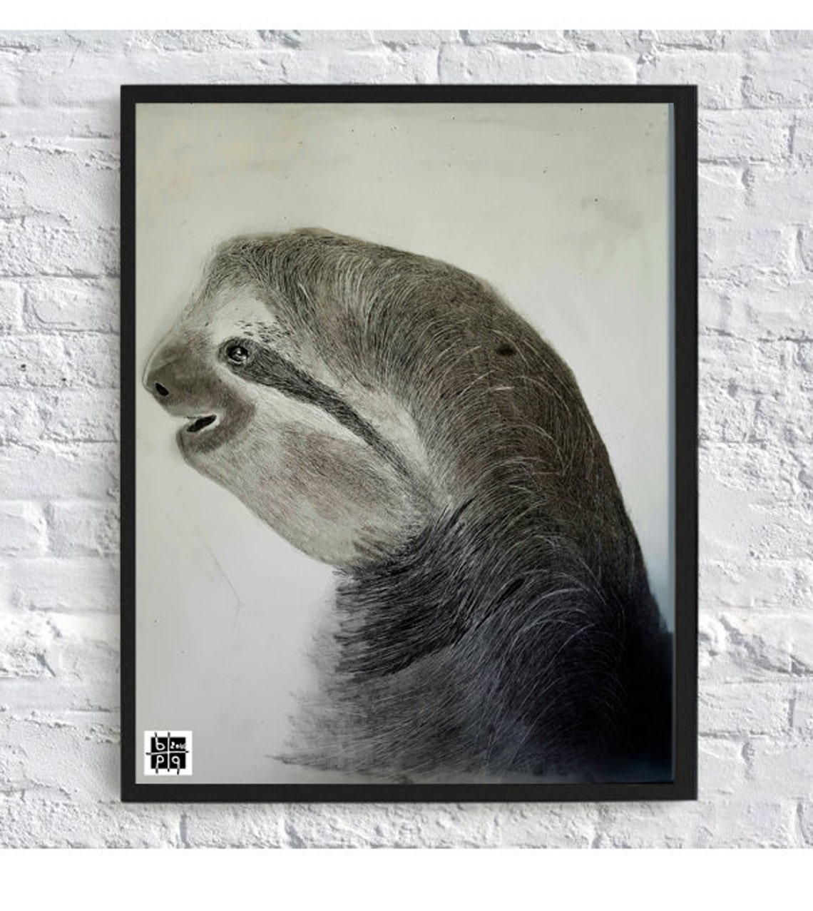 Sloth Pencil Drawing Print, Highly Detailed Print of Original Drawing ...