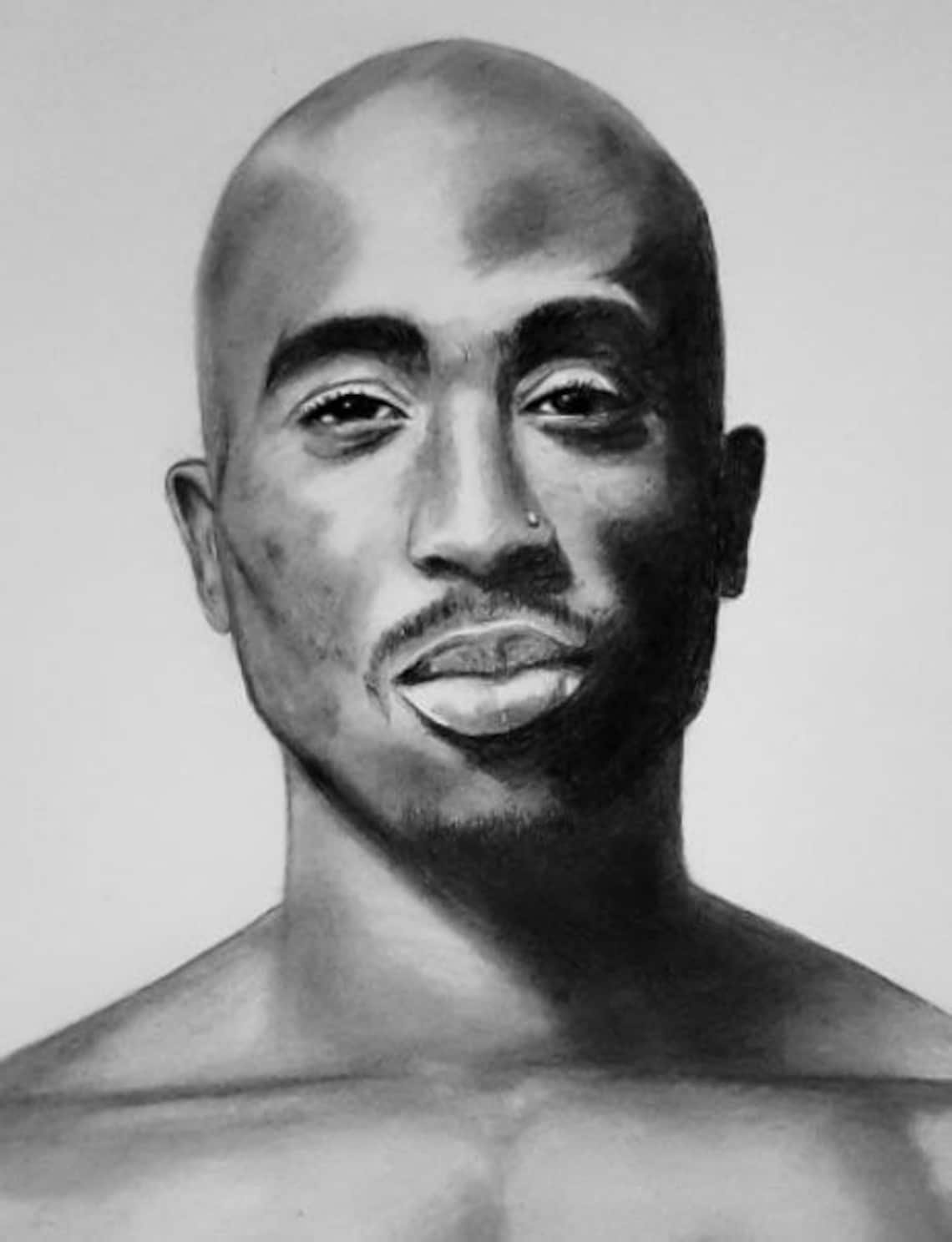 Original Pencil Drawing A2, 2pac Portrait, Realistic Pencil and ...