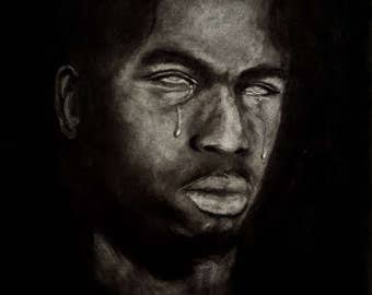 Man Crying Painting