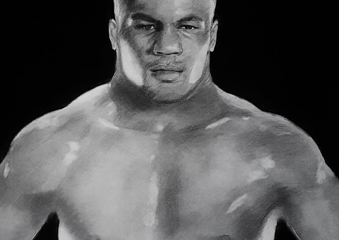 Original Pencil Drawing A2, Mike Tyson Portrait, Realistic Pencil and ...
