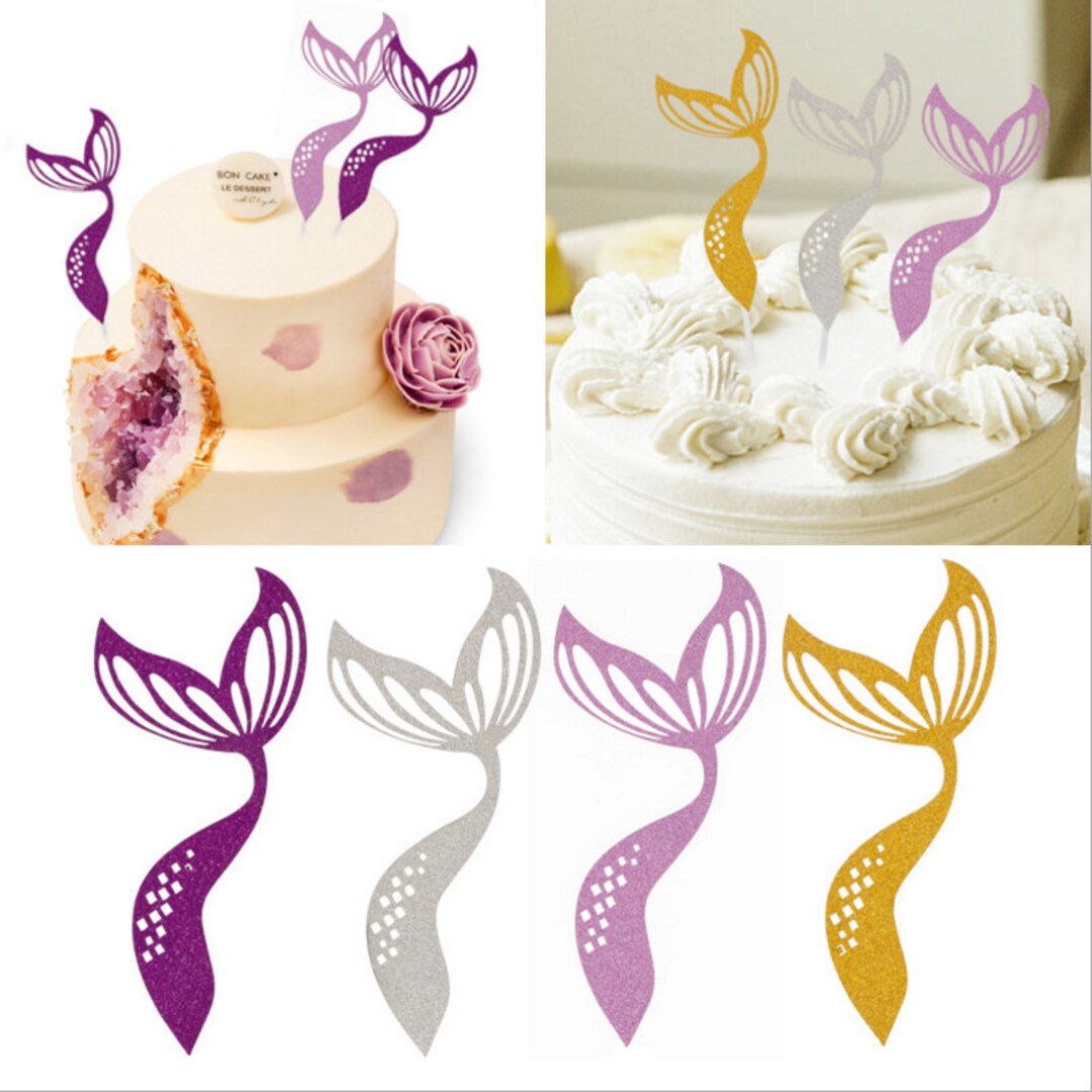 Mermaid Tail Toppers, Mermaid Toppers, Mermaid Cake Toppers, Mermaid ...